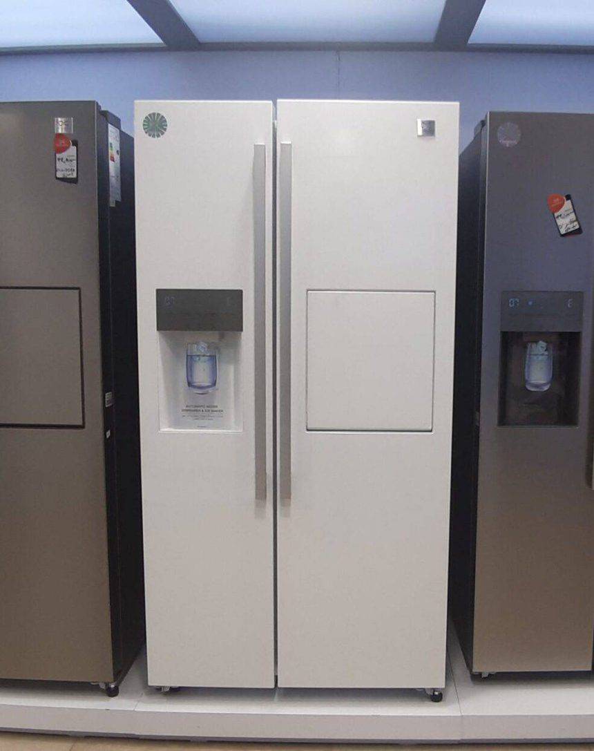 یخچال فریزر ساید بای ساید دوو 30 فوت مدل DS-3020MW رنگ سفید متالیک
