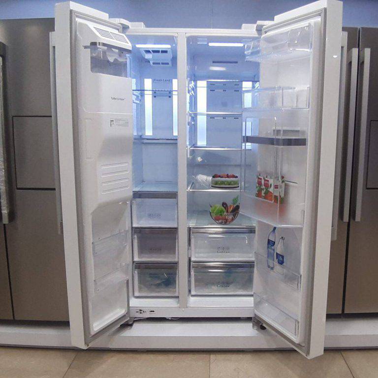 یخچال فریزر ساید بای ساید دوو 30 فوت مدل DS-3020MW رنگ سفید متالیک